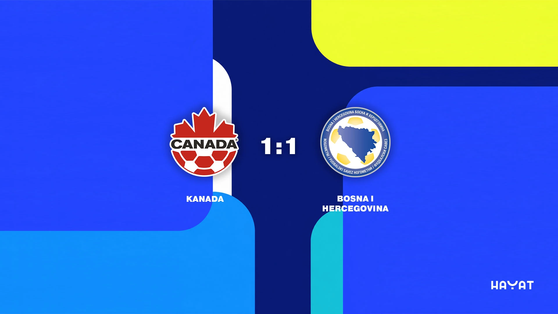 Kanada 1:1 BiH: Kraj utakmice, Zmajevi imaju bod | Hayat.ba